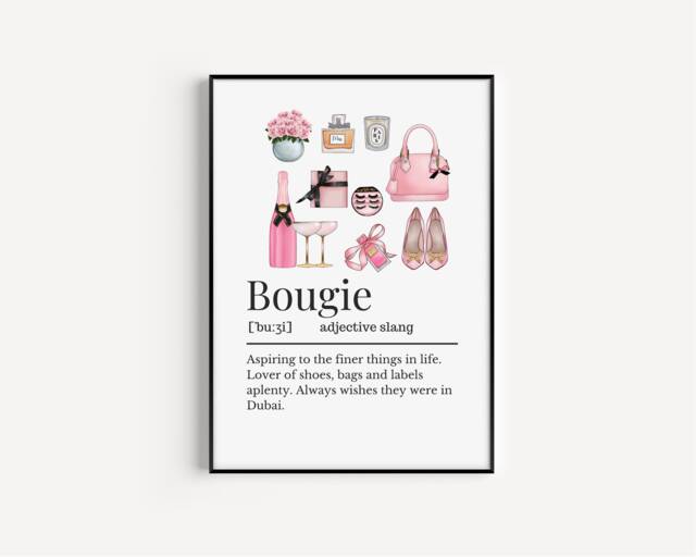 Bougie Definition Print, Print For Besties, Funny High Maintenance ...
