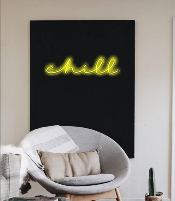 Chill Neon Sign, Chill, Chilly Chill Neon, Wall Decor, Led Zone, Room ...