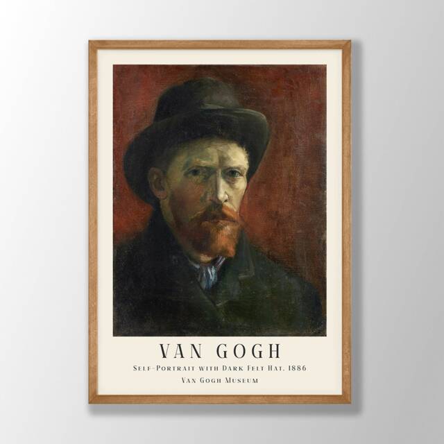 Van Gogh Print - Self Portrait Print, Poster, Museum Exhibition ...
