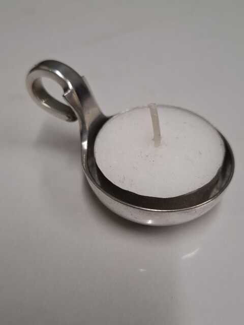 Hand Made By Me Silver Plate Cutlery Spoon Candle Tea Light Holder by ...