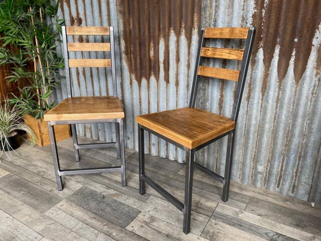 Dining Chair Industrial-style, Bespoke Chairs, Wooden Unique Handmade ...