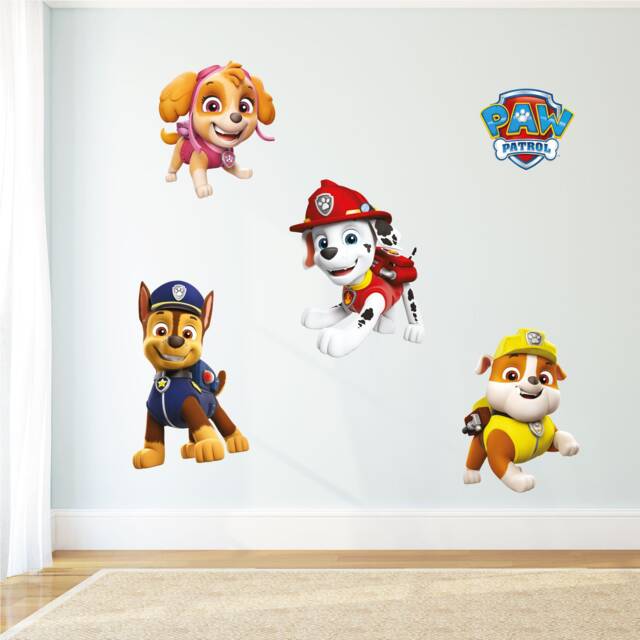 Paw Patrol Wall Sticker - 4 Characters Decal Set by Etsy | ufurnish.com
