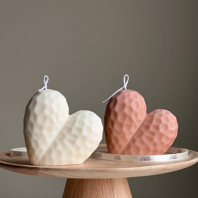 Handmade Large Heart Candle - Soy Wax Home Decor by Etsy | ufurnish.com