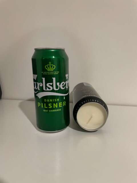 Carlsberg Beer Can Candle 440Ml - Burns For >50 Hours Fragrances Hand ...