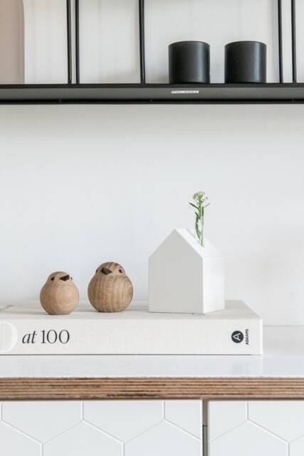 Decorative House With Vase Insert Made Of Wood - Beech Lacquer White by ...