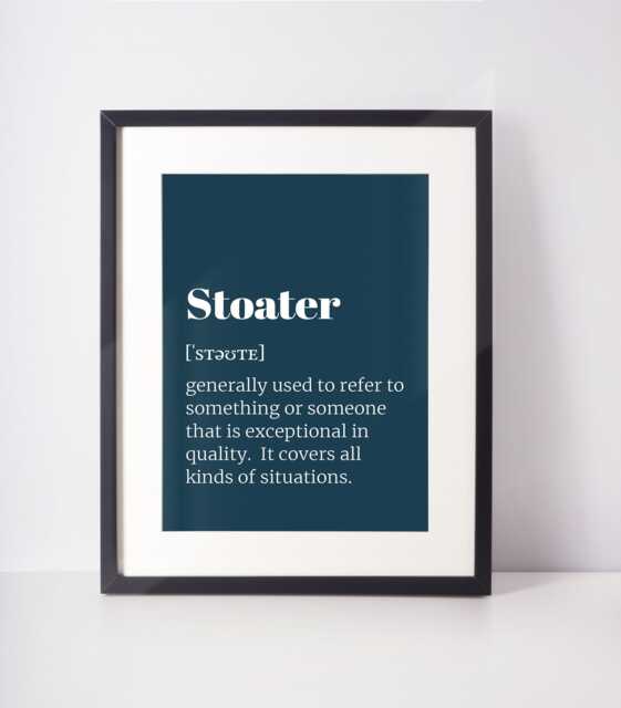 stoater Choose Your Colour Unframed Print Scots Scotland Slang Scottish ...