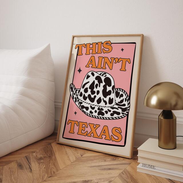 Texas Cowgirl Print, This Ain't My First Rodeo Poster, Country Cool Art ...