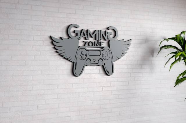Gaming Zone Wall Decor - Art Gamer Room Bedroom Modern Mural Decoration ...