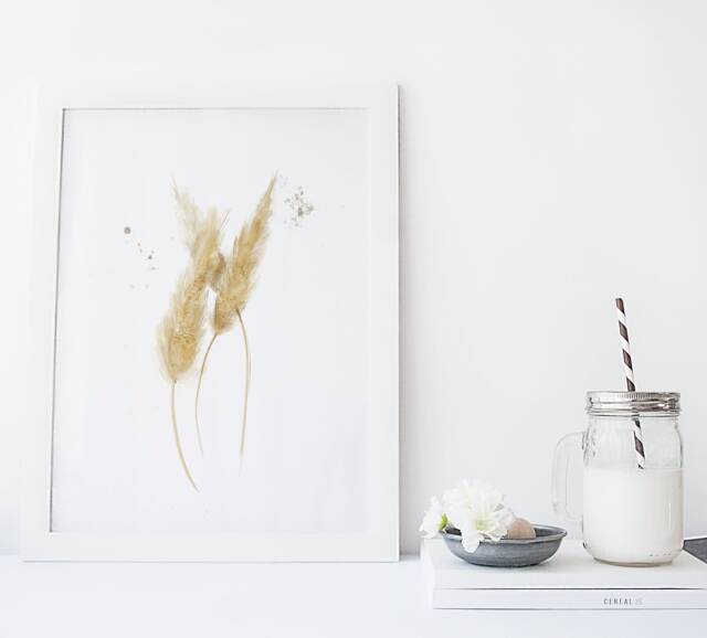 Pampas Print/Grass Boho Watercolor Reproduction Minimalist Style ...