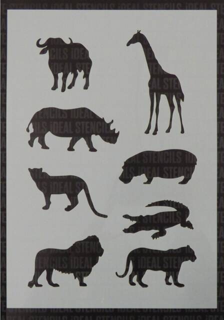 African Animals Stencil Set Safari Nursery Decor by Etsy | ufurnish.com