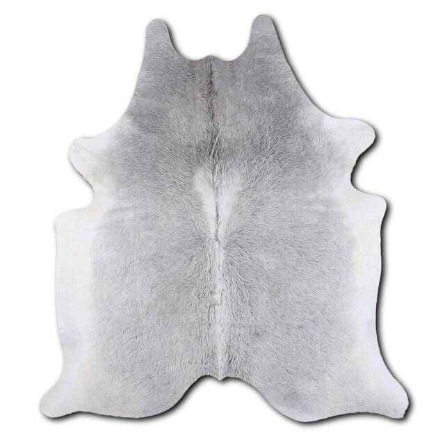 Gray Cowhide Rug Grey Natural Leather Hide Pelt Farmhouse Home Decor ...