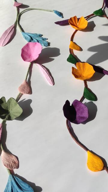 One Paper Mache Flowers Branch, Wall Art, Wedding Centerpiece, Wall ...