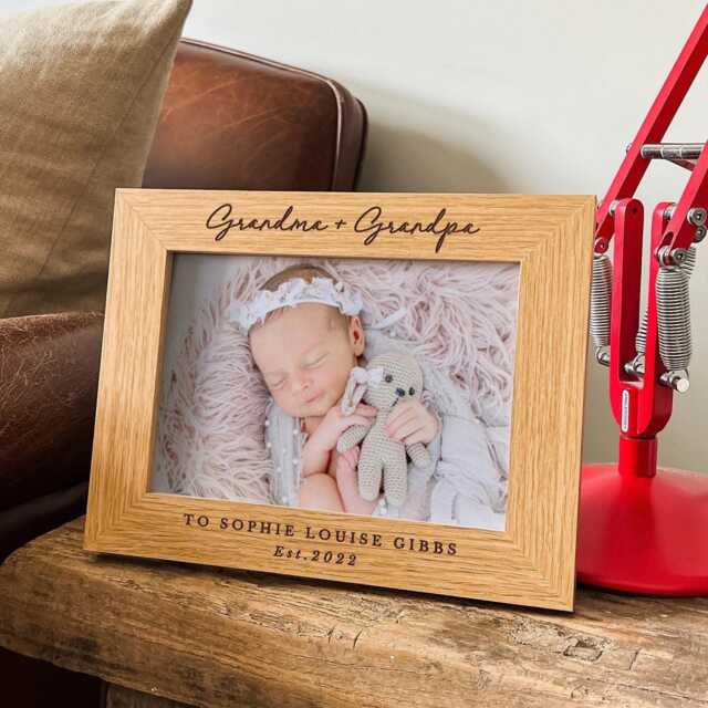 Custom Grandparent Gift - Personalised For New Grandparents Baby ...