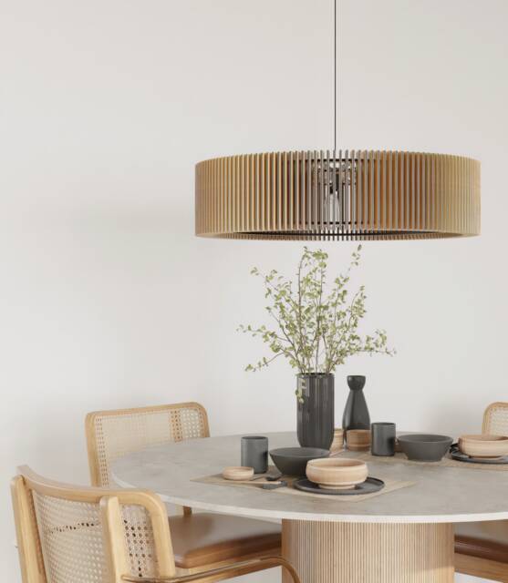 Wooden Pendant Light, Unique Ceiling Fixture For Modern Home, Handmade ...