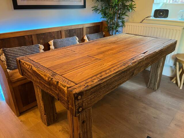 Handmade Rustic French Oak Dining Table by Etsy | ufurnish.com
