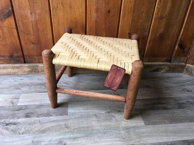 Woven Stools Amish Micheals Cherry Stain Medium English Footstool ...
