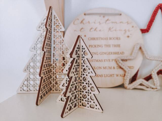 Rattan Christmas Tree - Interlocking Stand Up Rattan Cane Effect Tree ...