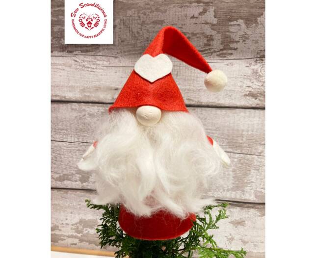 Handmade Nordic Danish Scandinavian Christmas Tree Topper I Felt Gnome ...