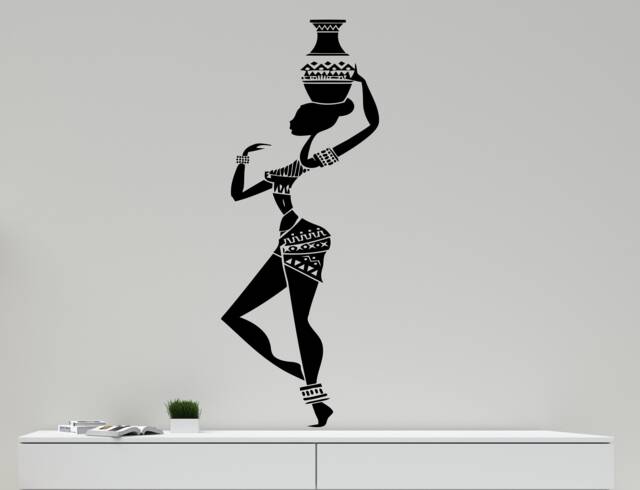 African Girl Wall Decal/ Beautiful Woman Sticker/ Art/ Decal - K552 by ...