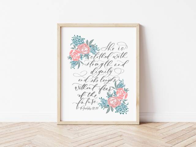 Proverbs 3110 Wall Art, Christian Gift, 31 Sign, Bible Verse Scripture ...