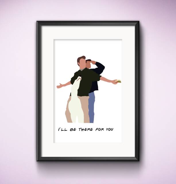 Chandler Joey Print - New Home I'll Be There For You Friends Fans Matt ...