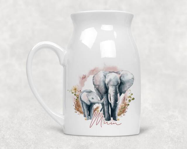 Personalised Mother's Day Flower Pot, Gift, Flower Pot Vase, Elephant ...