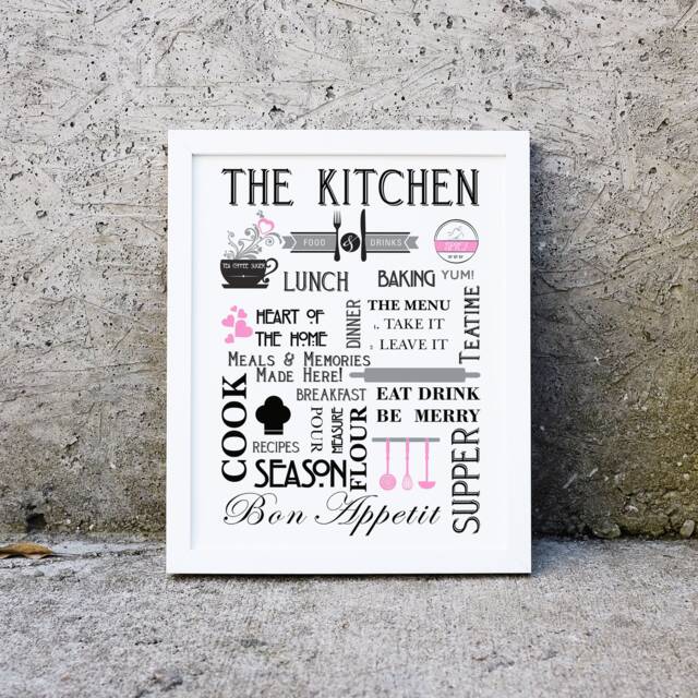 Kitchen Wall Decor - Art Print Family Poster Quirky Wall Art by Etsy ...