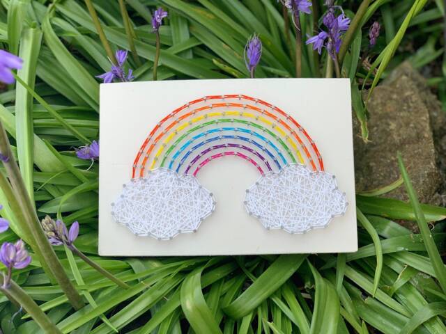 Rainbow String Art, Rainbows, Colourful, Wall Decor, Childrens Bedroom ...