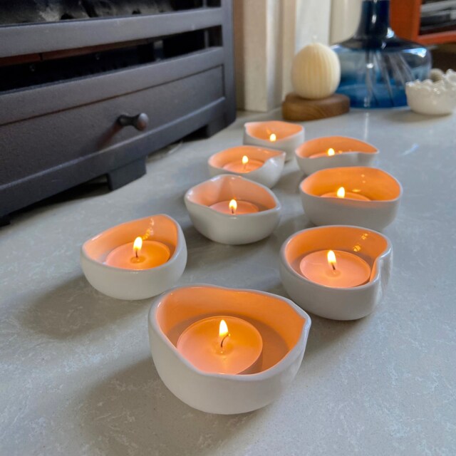 Tea Light Candle Holder By Carys Boyle Ceramics Handmade Irregular ...