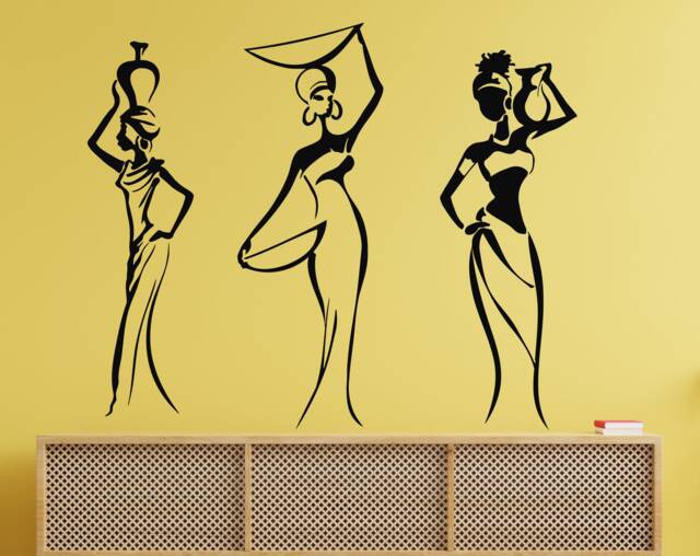 African Girl Wall Decal/ Beautiful Woman Sticker/ Art/ Decal - K620 by ...