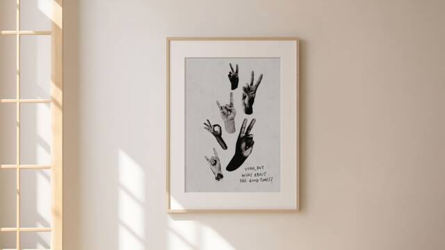 Peace Signs Print, Quirky Poster, Gallery Wall, Retro Weird Wall Art ...