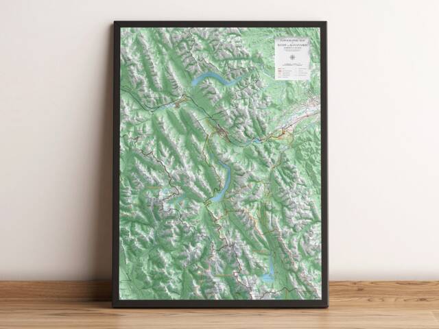 Banff, Canmore, Kananaskis - Topographic Map Shaded Relief by Etsy ...