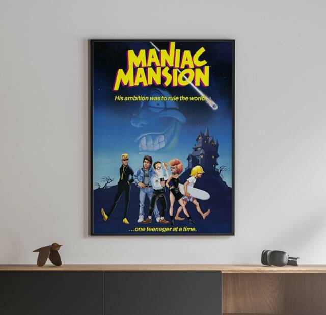 Maniac Mansion Lucasarts 1987 Video Game Poster 18 X 24 Inches by Etsy ...