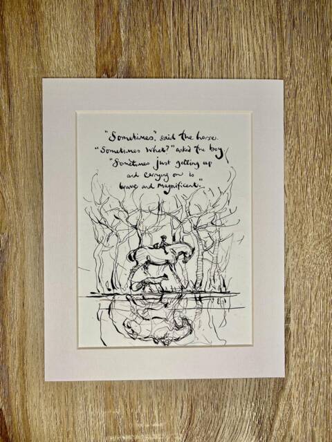Charlie Mackesy Mounted Print - The Boy, Mole, Fox & Horse Book Page ...