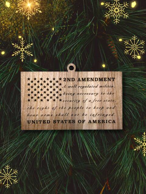 2nd Amendment Flag Christmas Ornament, Patriotic Ornaments, American ...