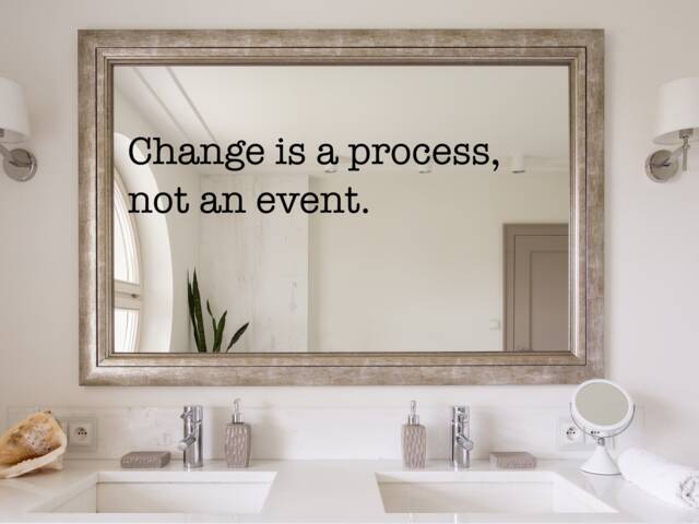 Change Is A Process Wall Decal - Inspirational Gym Aa Quote Affirmation ...