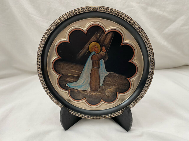 Egyptian Brass Oxidized Hand Etched Christian Catholic Orthodox Plate ...