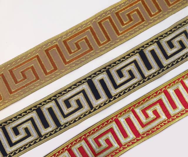 Embroidered Greek Key Trim Curtain & Craft Border, 2.36 by Etsy ...