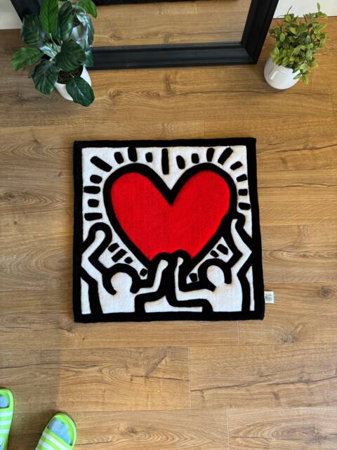 Ready To Ship - Keith Haring Art Work Tufted Rug by Etsy | ufurnish.com