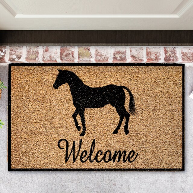 Coir Doormat With Welcome Horse- Door Mat - Rug Front Door by Etsy ...