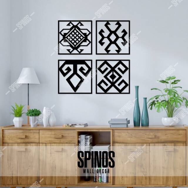 Turkish Motifs Wood Wall Art Bohemian Decor, 4 Piece Set by Etsy ...