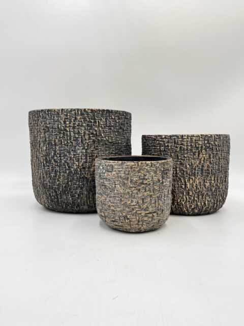 Maxim Ceramic Pot, Shiny Earth Bronze, Sizes Available, Large Pots by ...