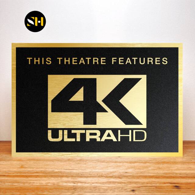 4K Ultra Hd - Home Theatre Signs Signage Cinema Decor by Etsy ...