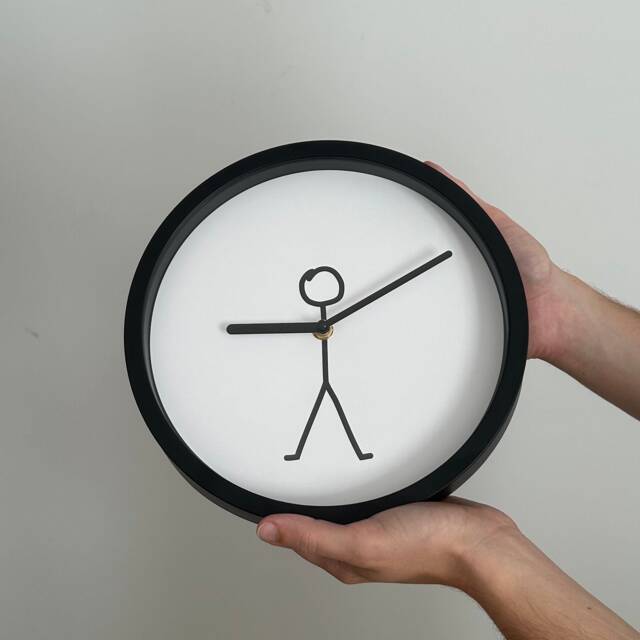 Stick Person Clock - Stickman 10 by Etsy | ufurnish.com