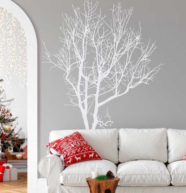Winter Tree Wall Decal, Nature Decor, Modern Art, Decal For Living Room ...