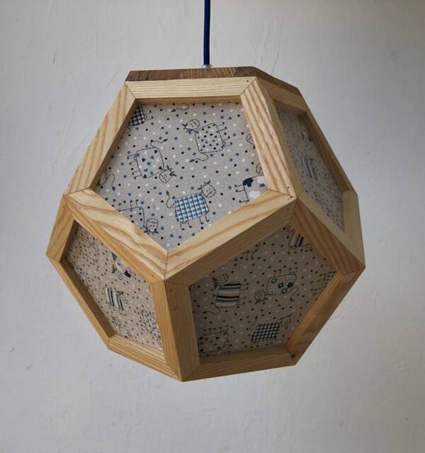 Pendant Lamp Kids Bedroom Little Cows Design Shades Open Bottom Light ...