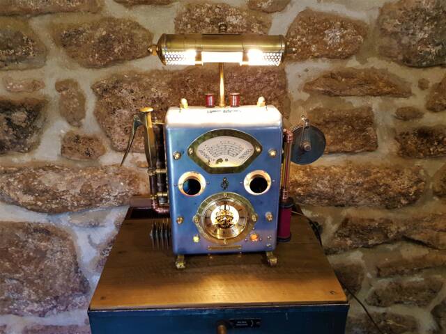 steampunk Reading Lamp With Clock Sci Fi, Lighting, Made To Order ...