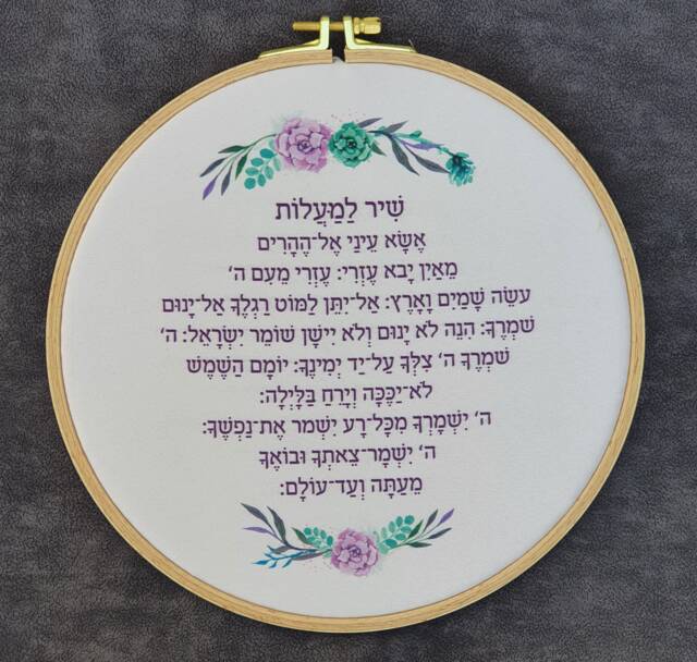 Shir Lama'alot, Jewish Home Gift, Psalms Wall Art, Hebrew Wall Decor by ...