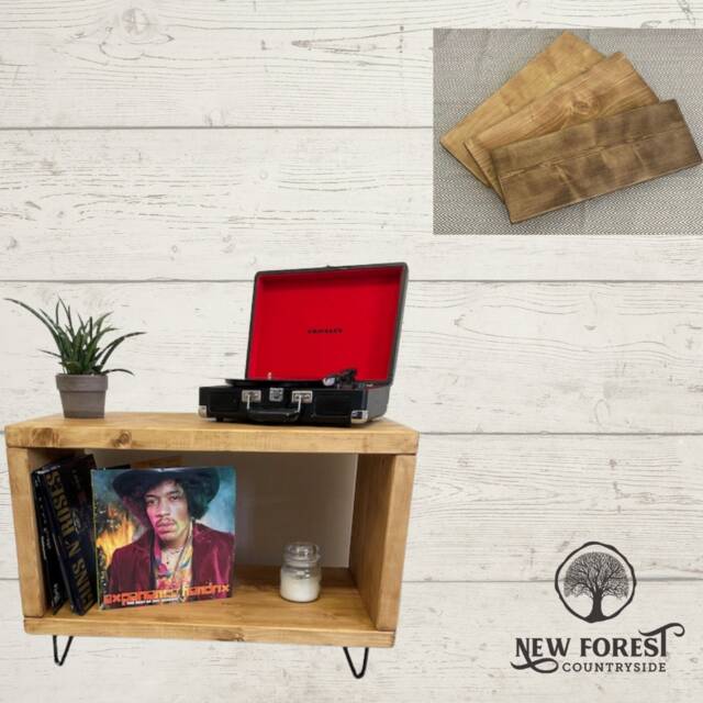 Record Tv Stand, Entertainment Unit, Hifi, Vinyl Storage, Industrial ...