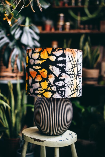 Handmade Batik Lampshade Abstract Drum Pendant Light by Etsy | ufurnish.com
